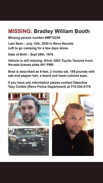 Brad Booth has been located and he's alive and well