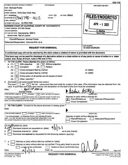 Mike Postle dropped his lawsuit but is still on the hook