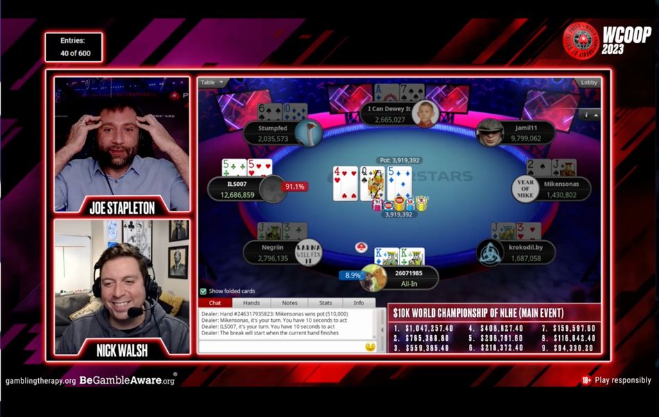 2023 WCOOP Main Event: Ivan 'ILS007' Stokes huge Day 3 leader, Sam ...