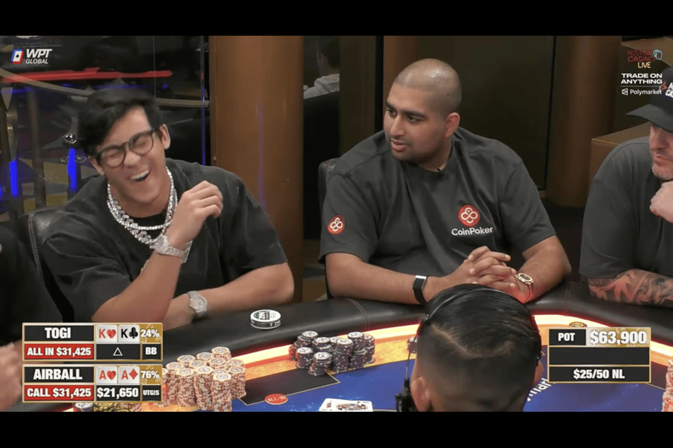 Hand of the Week: Fitness influencer Togi can't outrun aces