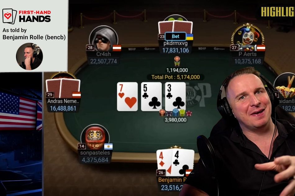 First-Hand Hands: Ben Rolle vs. Andras Nemeth - WSOP Online Main Event